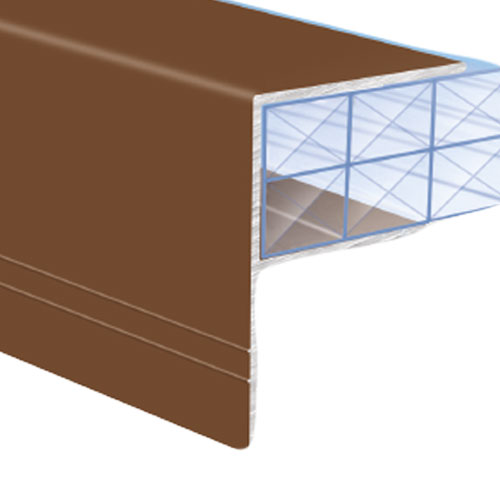 Aluminium F-Section For Polycarbonate Roofing Sheets